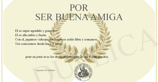 POR SER BUENA AMIGA