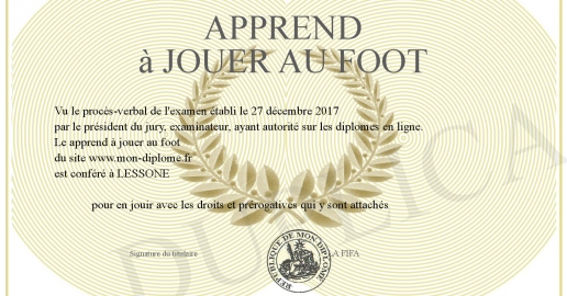 apprend a jouer au foot