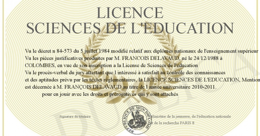 LICENCE SCIENCES DE L EDUCATION
