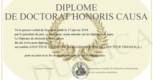 Diplome de doctorat honoris causa
