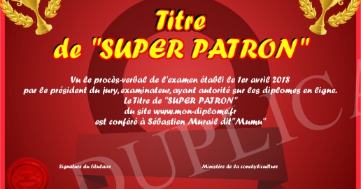 Titre de -SUPER PATRON-