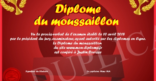 Diplome du moussaillon