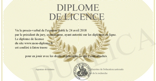diplome de licence