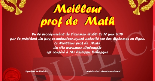 Meilleur prof de Math