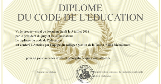 Diplome du code de l education