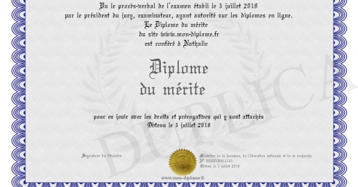 Diplome du merite