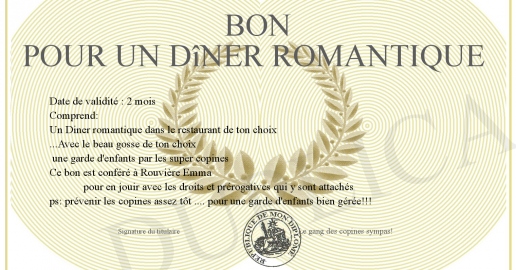 Bon pour un diner Romantique