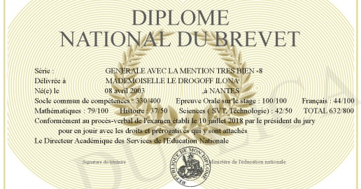 Diplome national du brevet