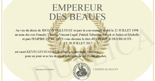 EMPEREUR DES BEAUFS