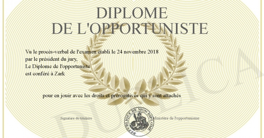 Diplome de l opportuniste
