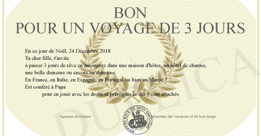 BON POUR UN VOYAGE DE 3 JOURS