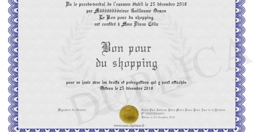 Bon pour du shopping