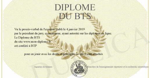 Diplome du BTS