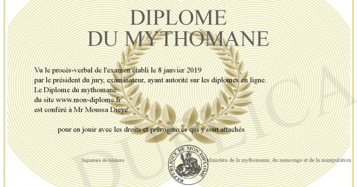 Diplome du mythomane