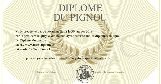 Diplome du pignou