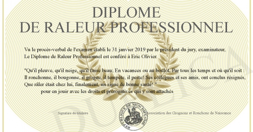Diplome de Raleur Professionnel