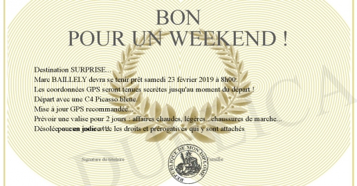 BON pour un weekend