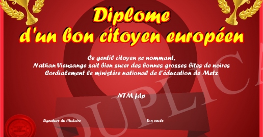 Diplome d un bon citoyen europeen