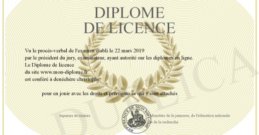 Diplome de licence
