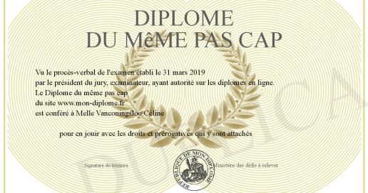 Diplome du meme pas cap