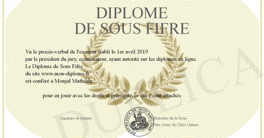 Diplome de Sous Fifre