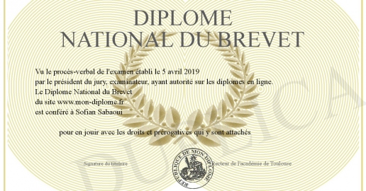Diplome National du Brevet
