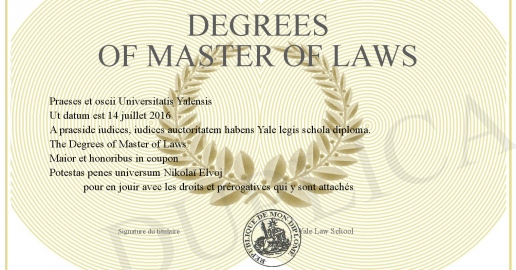 Degrees of Master of Laws