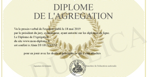Diplome de l'Agregation