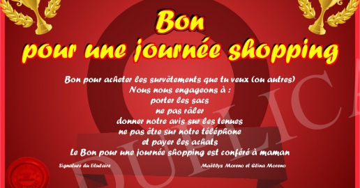 Bon pour une journee shopping