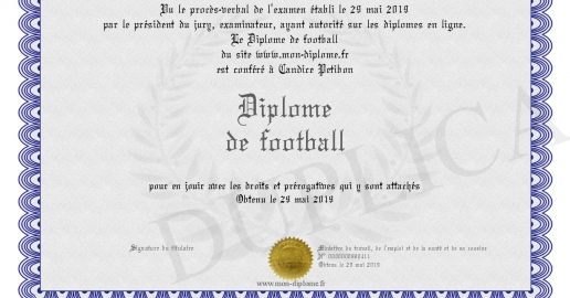 Diplome de football