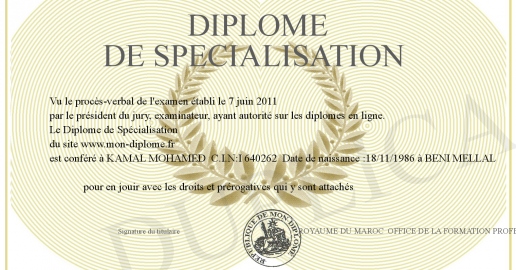Diplome de Specialisation