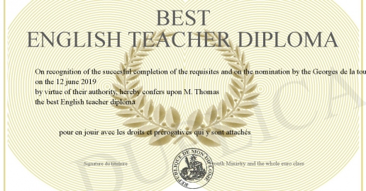 best English teacher diploma