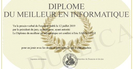 Diplome du meilleur en informatique