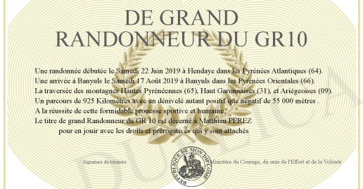de Grand randonneur du GR10