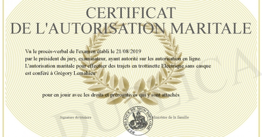 certificat de l autorisation maritale