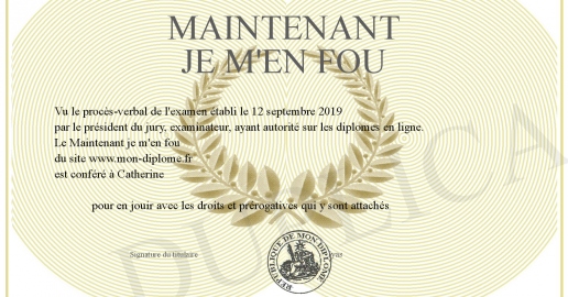 Maintenant je m en fou