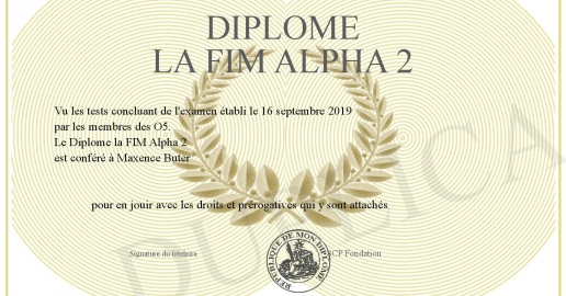 Diplome la FIM Alpha 2