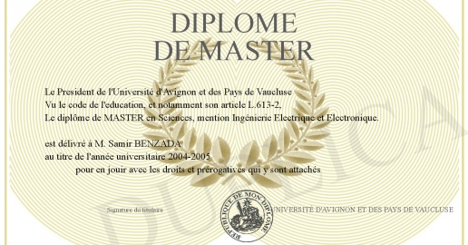Diplome de master