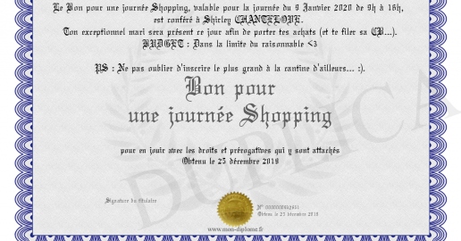 Bon pour une journee Shopping