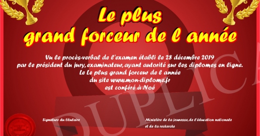 Le plus grand forceur de l annee