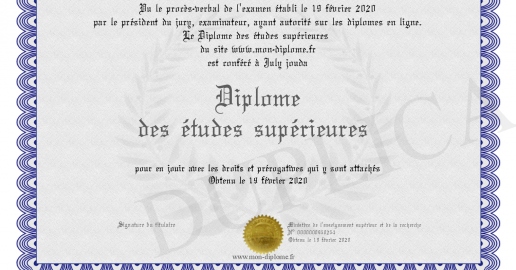 Diplome des etudes superieures