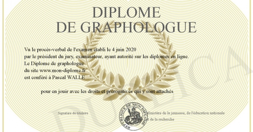 Diplome de graphologue