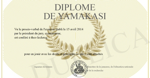 Diplome de yamakasi