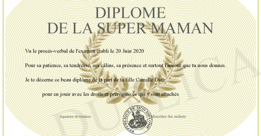 Diplome de la super maman