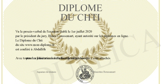 Diplome du Chti