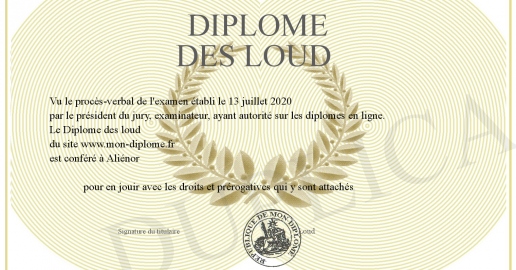 Diplome des loud