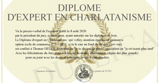 Diplome d expert en Charlatanisme